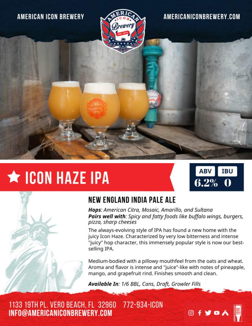 SELL SHEETS - American Icon Brewery - Vero Beach Florida. Our mission ...