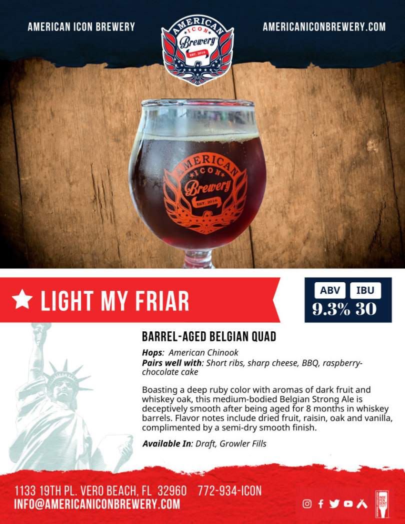 SELL SHEETS - American Icon Brewery - Vero Beach Florida. Our mission ...